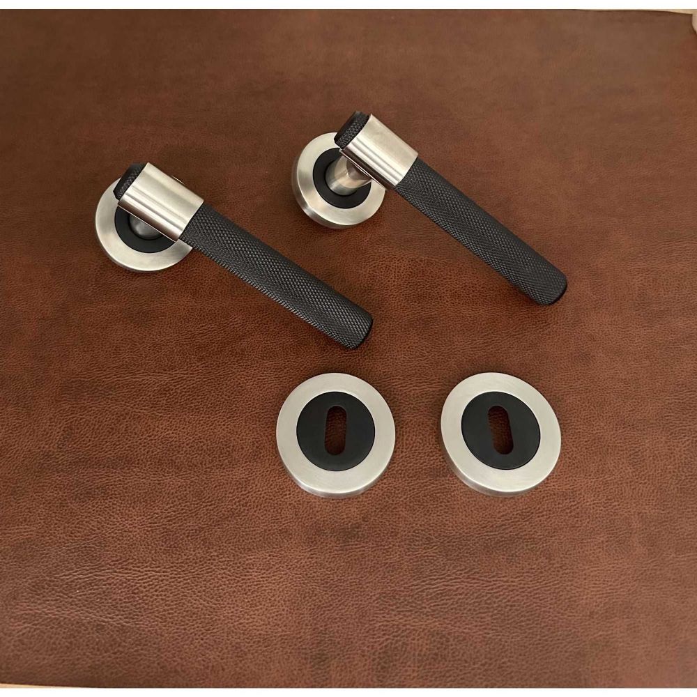 Mat Siyah İnox Rozetli Oda Kapı Kolu Takımı Fiyatları - homelife.com.tr